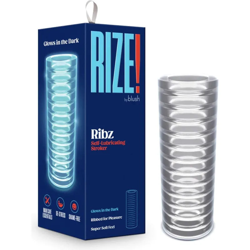 Self-Lubricating Masturbator - Blush -Rize - Ribz Glow in The Dark – Sensations Plus